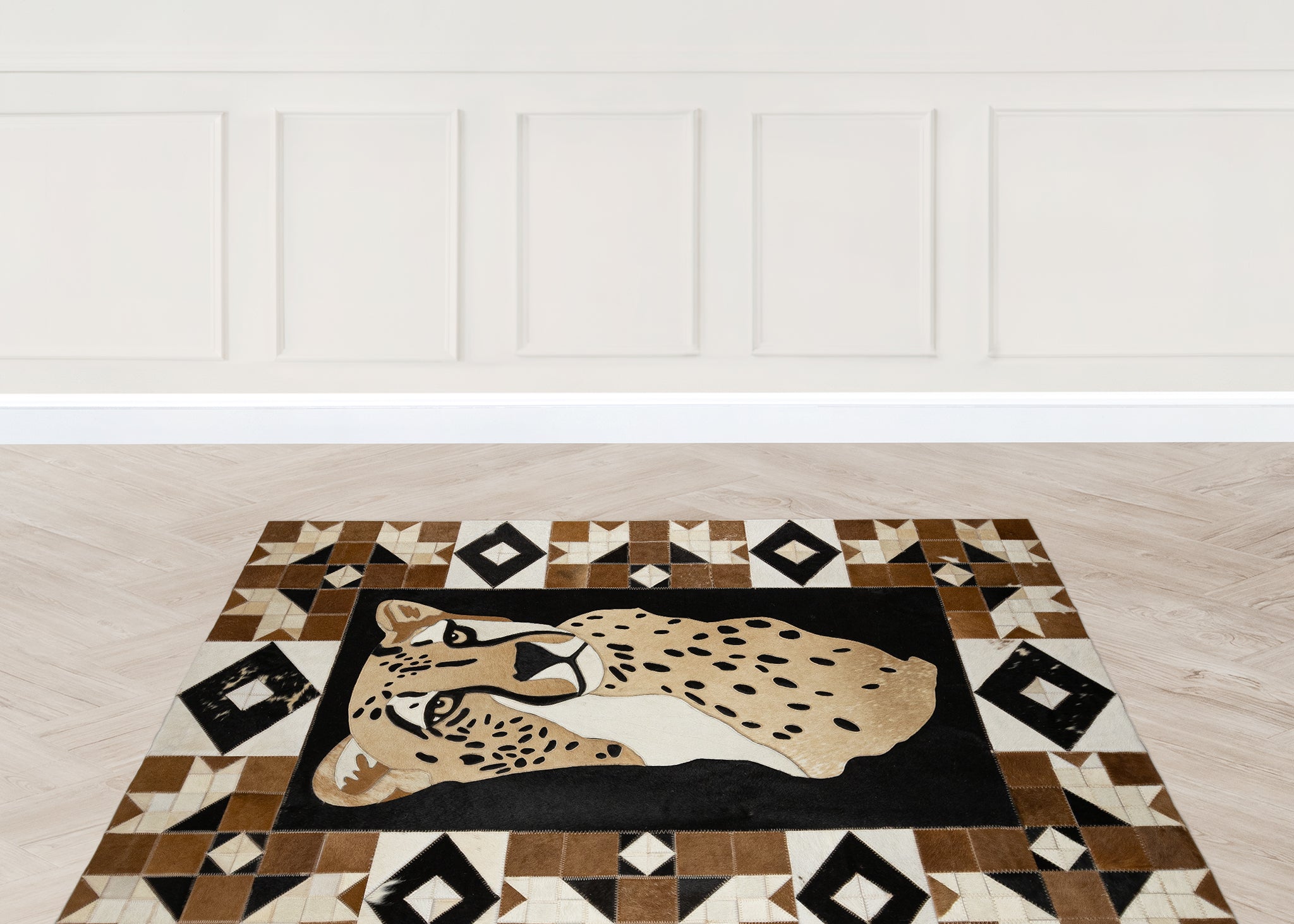 Cheetah - Kalahari Rose Border Rug – Vukari